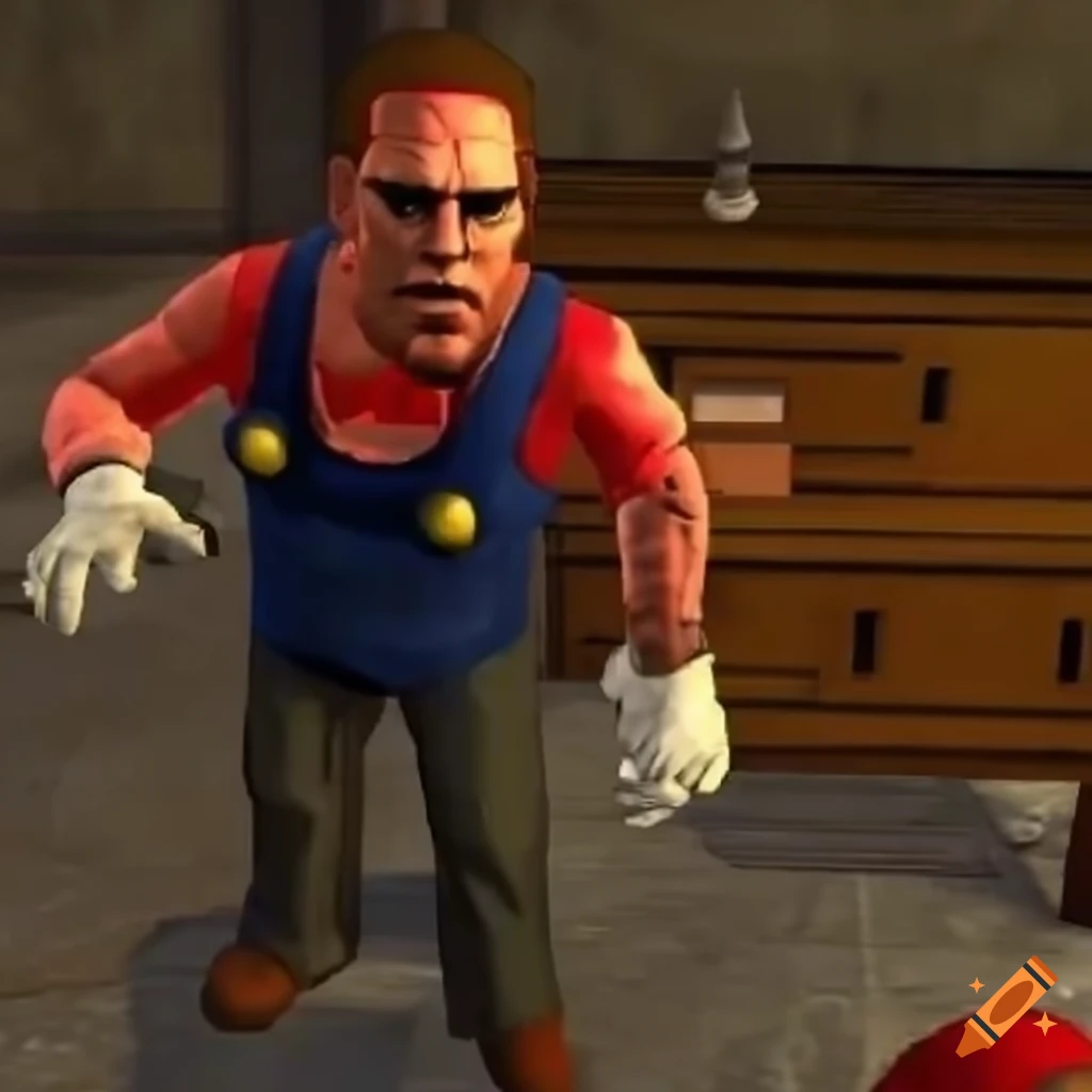 Mario character in grand theft auto 5 video game on Craiyon