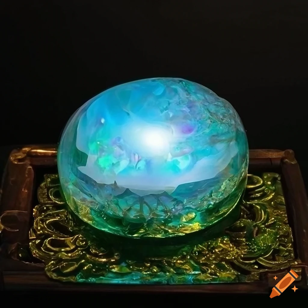 Sculpted marble figures with opalescent colors and intricate details on ...