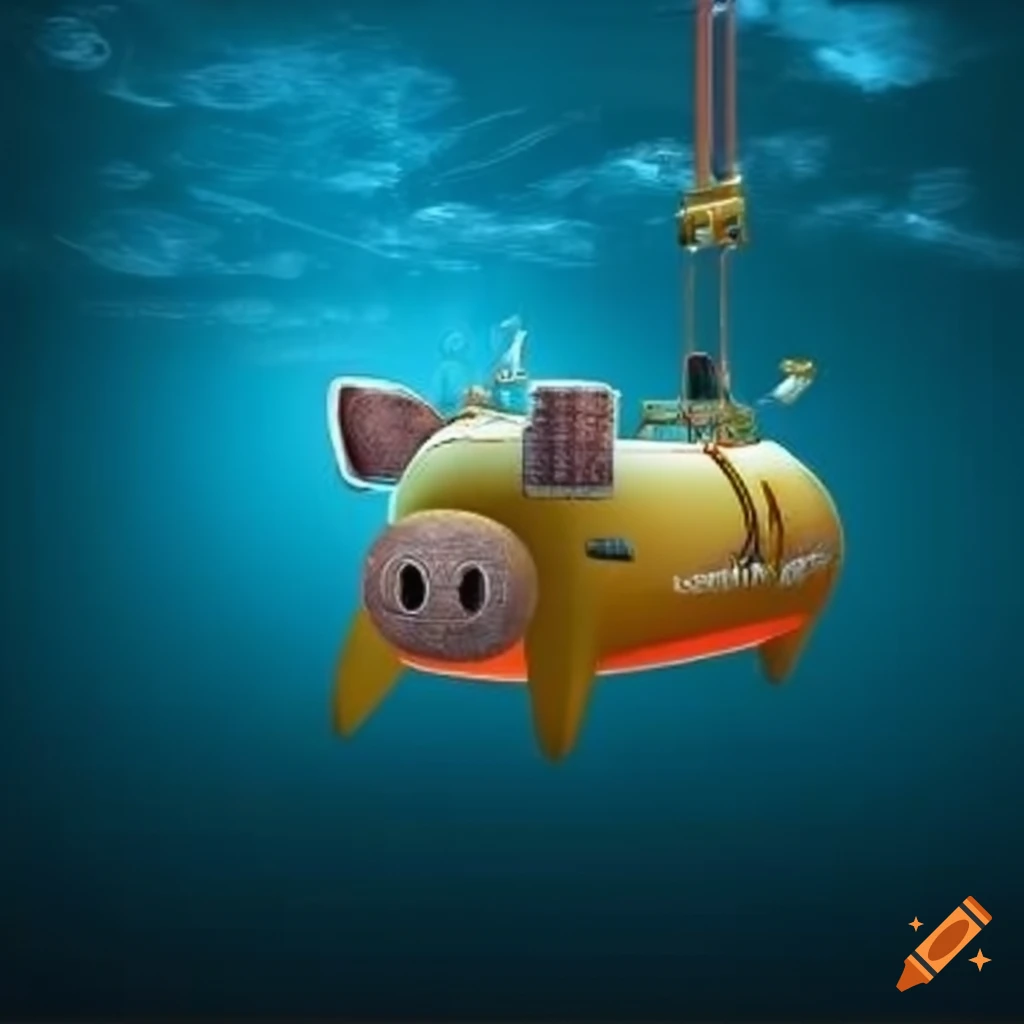 Design for a brooch featuring a pipeline inspection gauge and a subsea ...