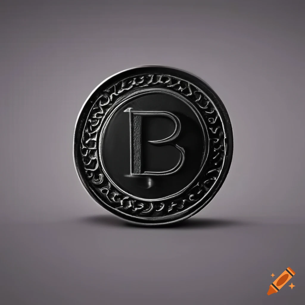 Square black coin with original inscription on Craiyon