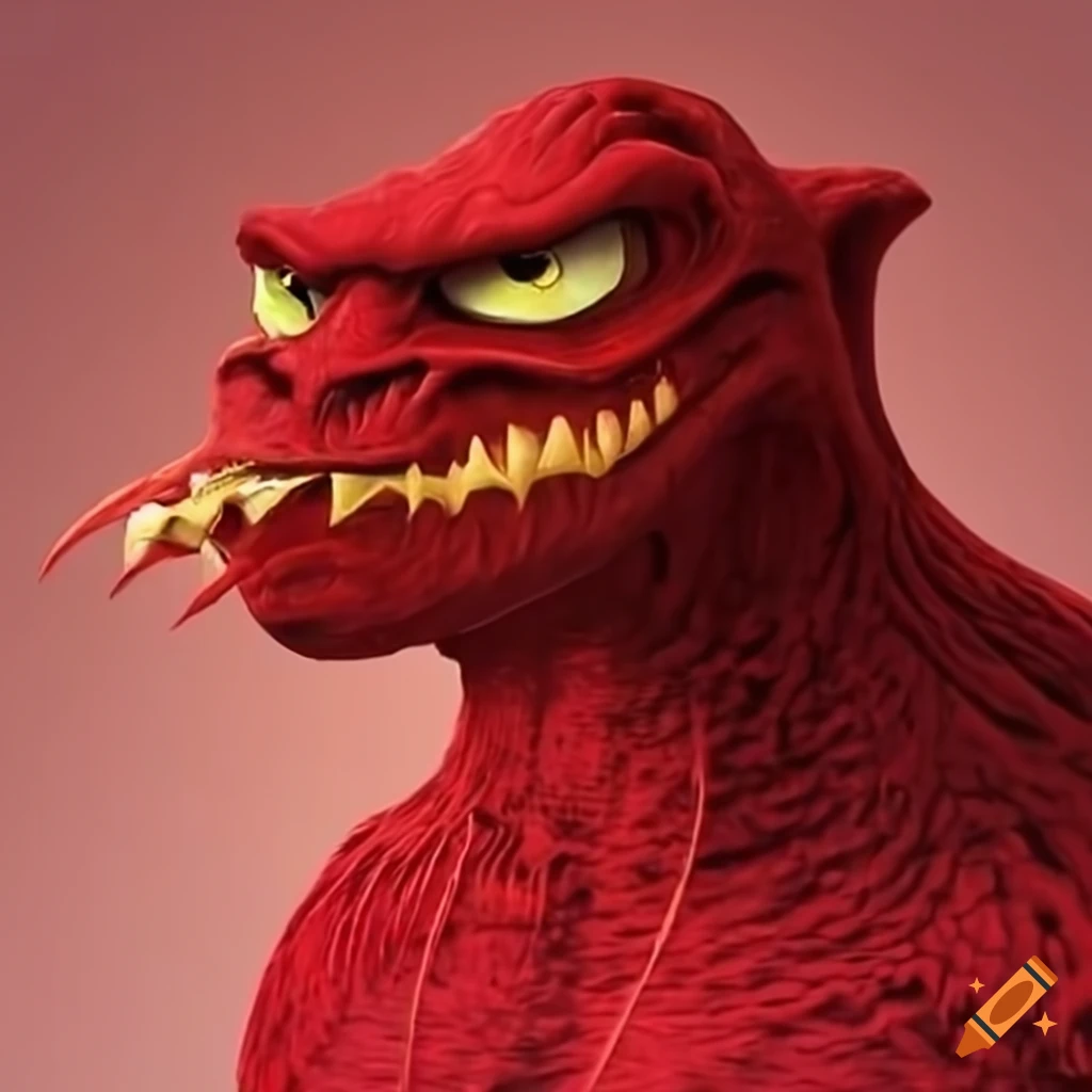 Big red monster on Craiyon