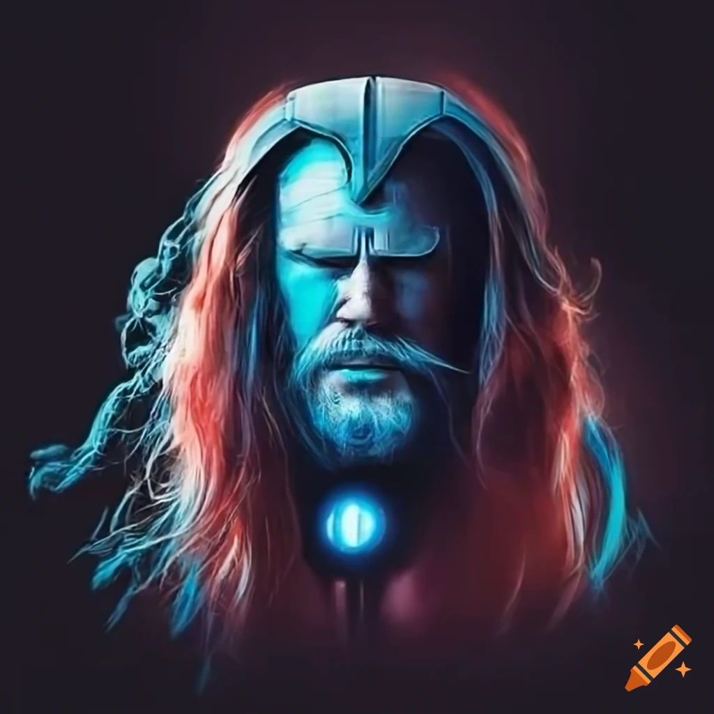 Thor logo in a photography style on Craiyon