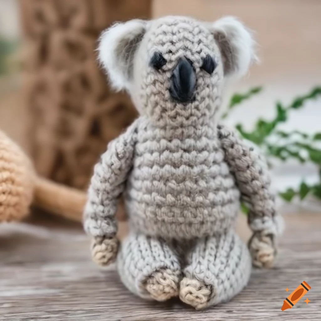 Knitted koala on Craiyon