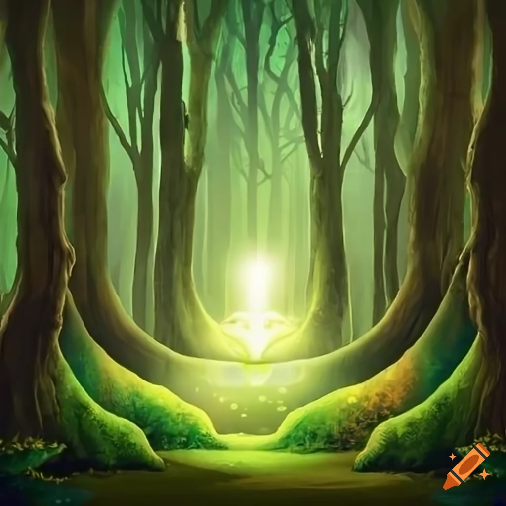 Enchanting magical forest on Craiyon