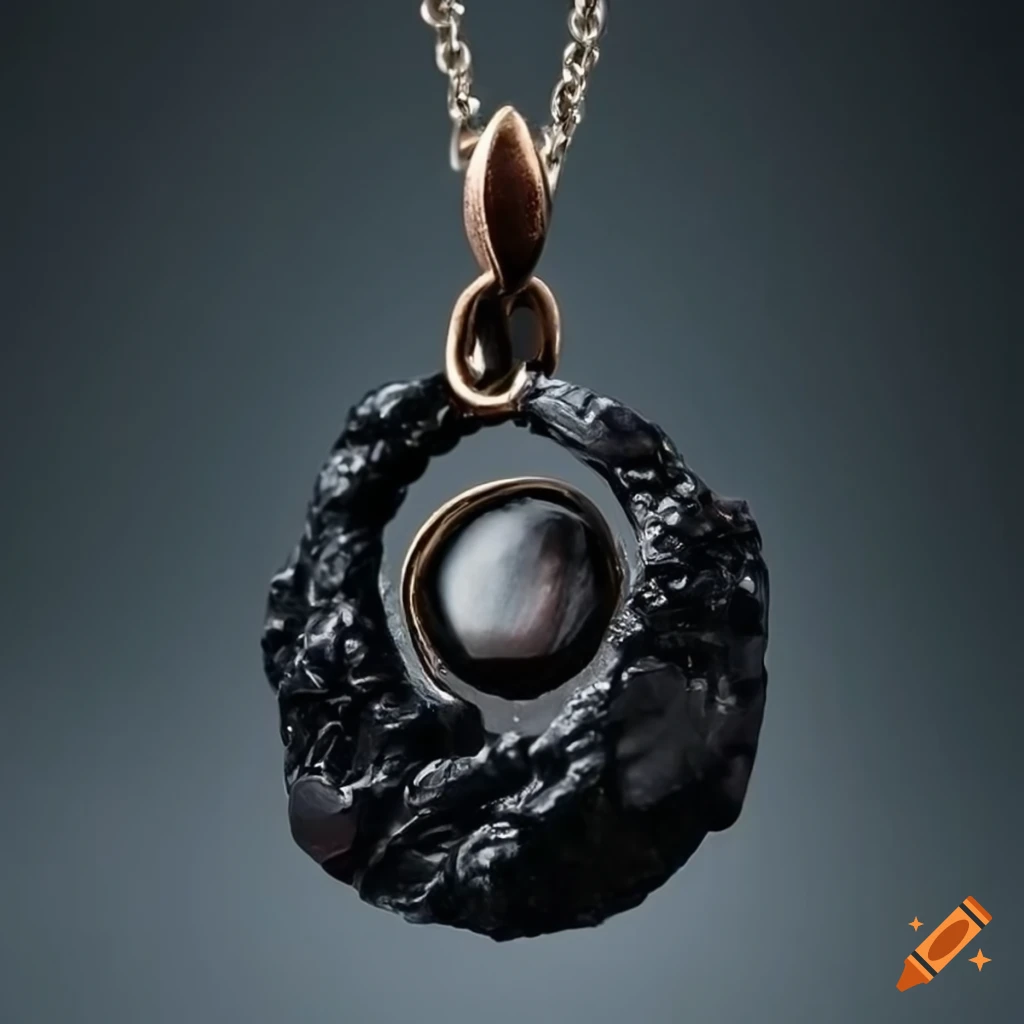 Dark stone necklace on Craiyon