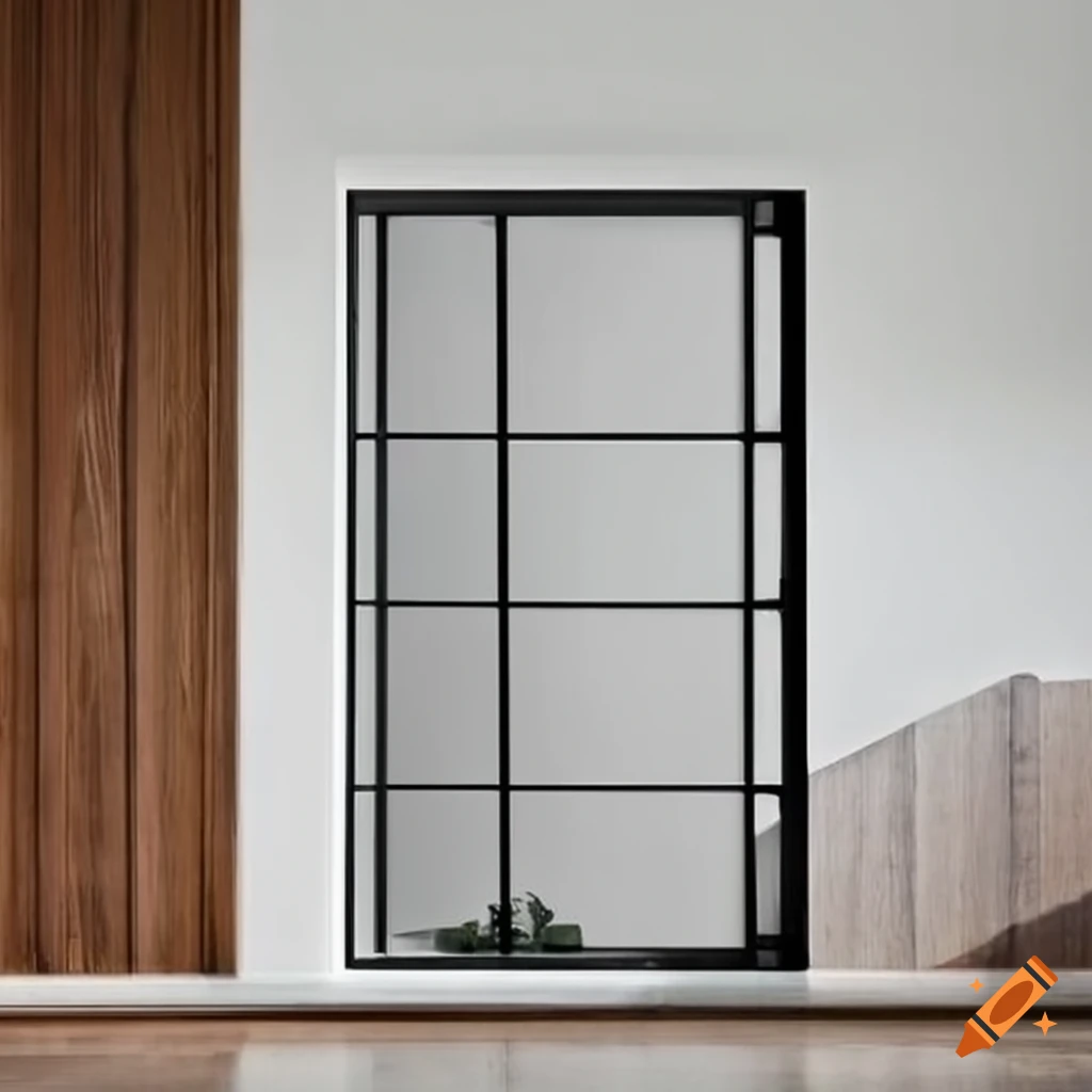 Minimalist and sleek window and door designs with thin frames on Craiyon