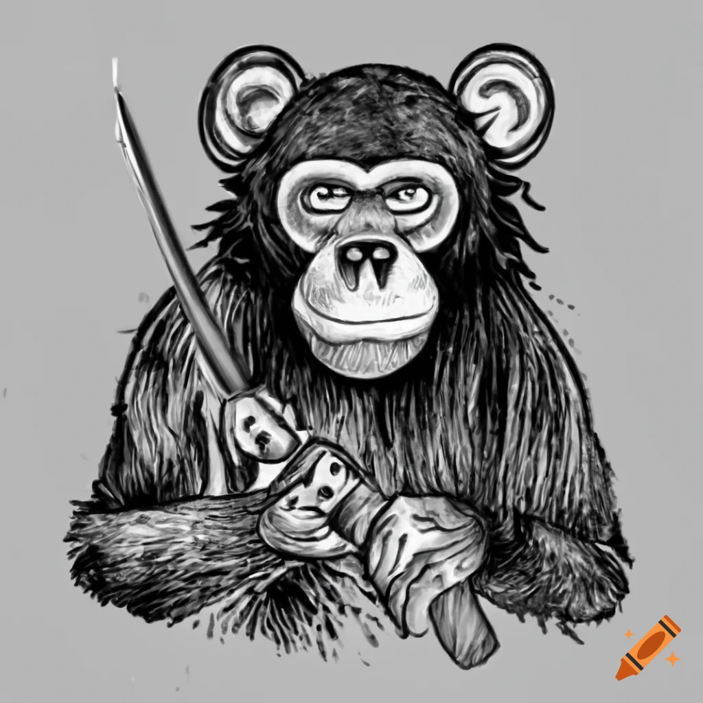 Sensei monkey on Craiyon