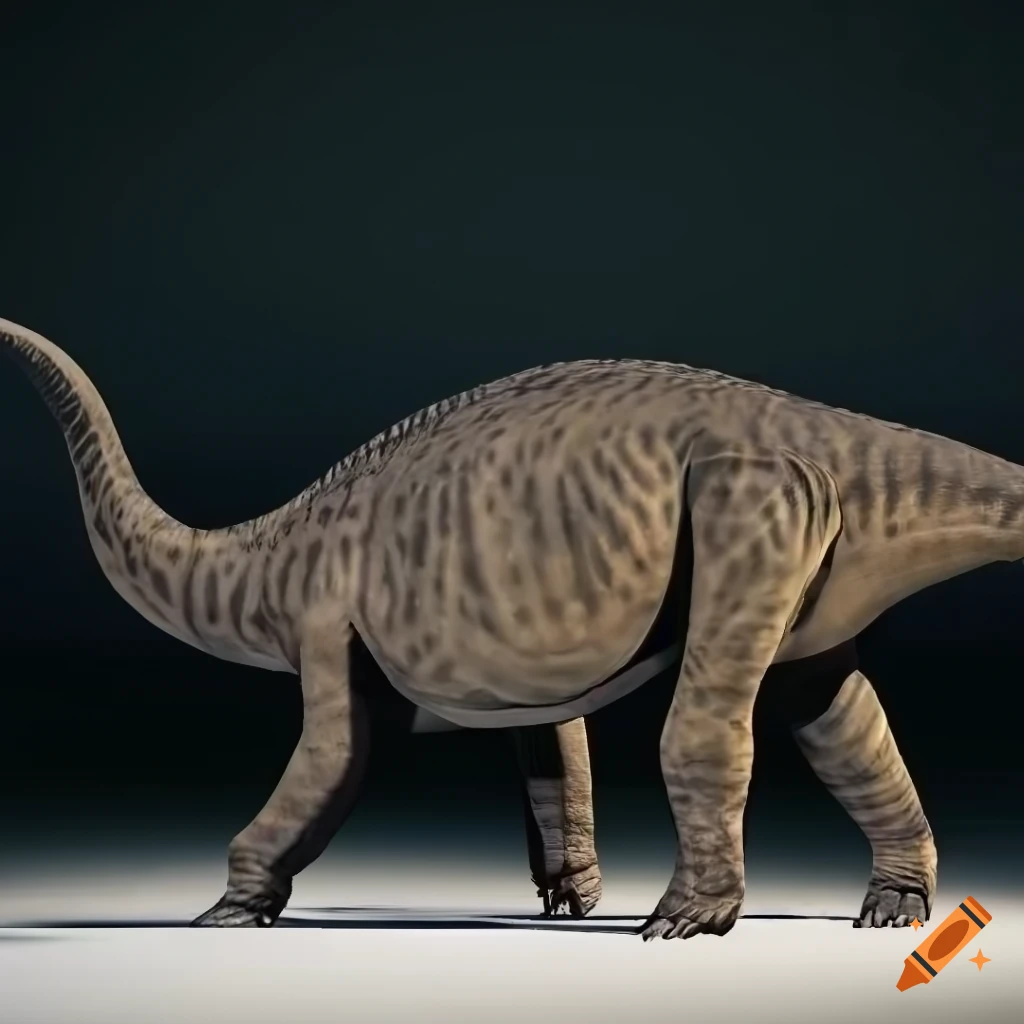 Colorful Hadrosaurus dinosaur in its natural prehistoric environment on ...