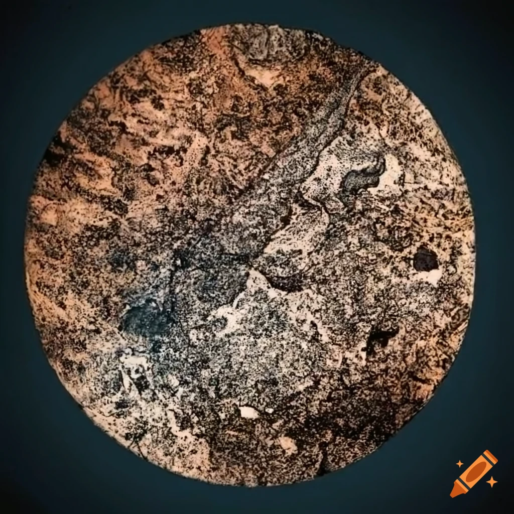 Microscopic view of a soil aggregate through a thin section microscope ...