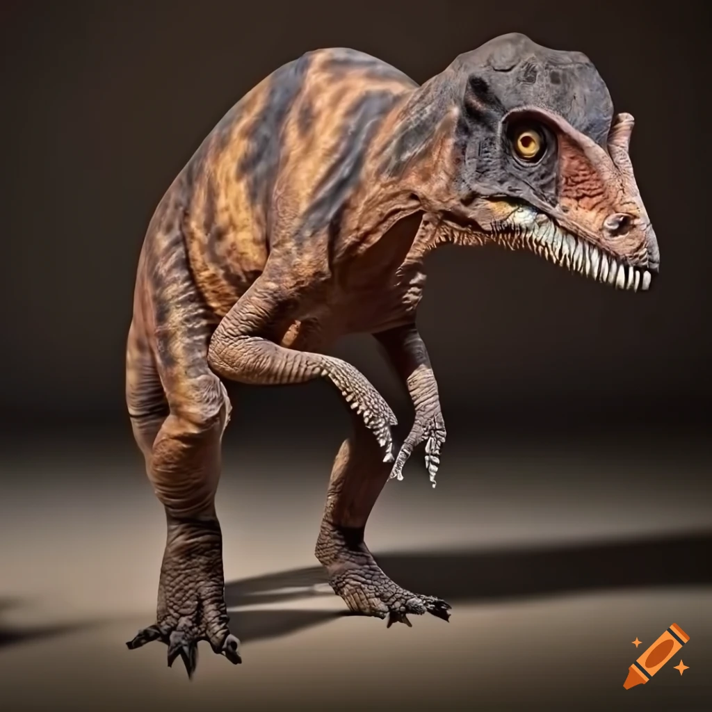 Pachycephalosaurus dinosaur in its natural prehistoric environment with ...