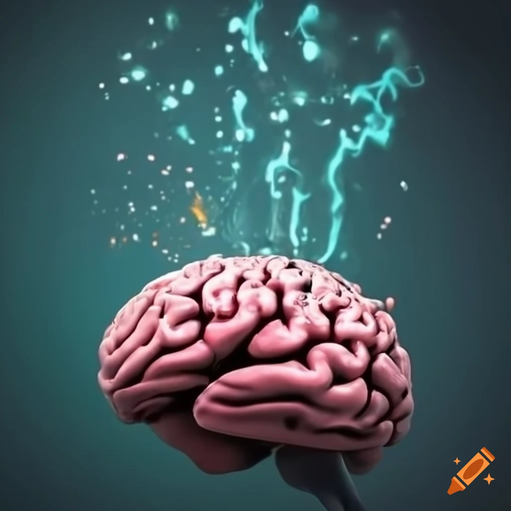 Illustration depicting brain-dumping on Craiyon