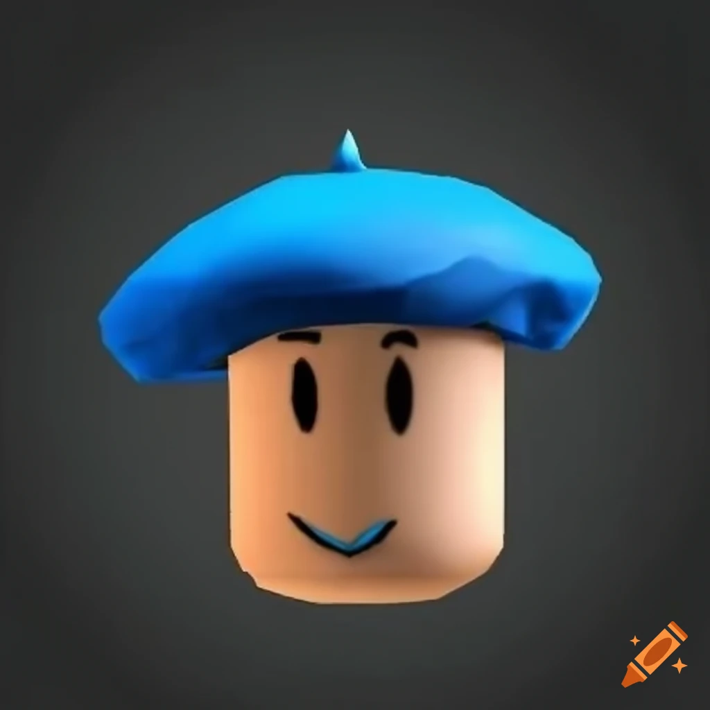Roblox character with blue beret on Craiyon