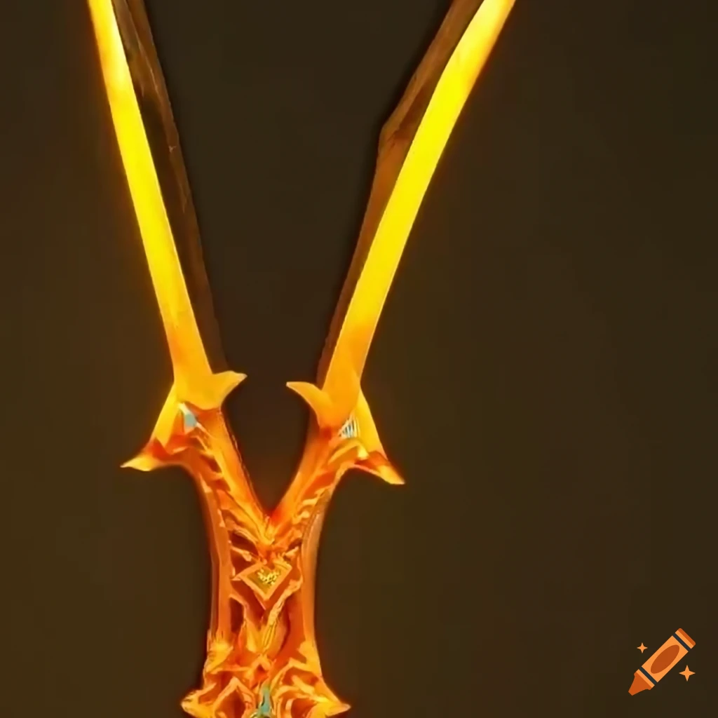 Intricate swords with glowing gold blades inspired by Legend of Zelda ...