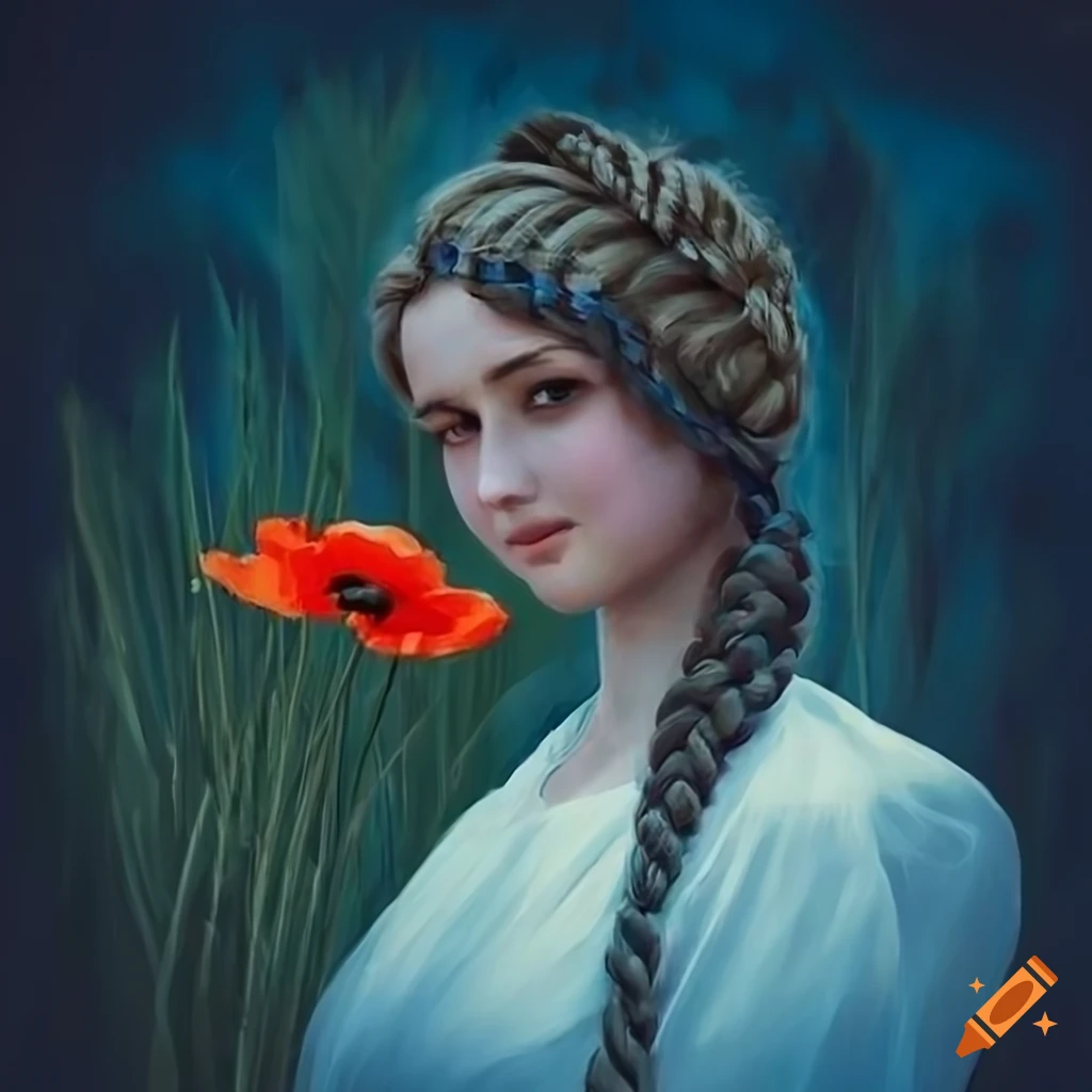 Photorealistic eastern european woman with delicate features and hazel ...
