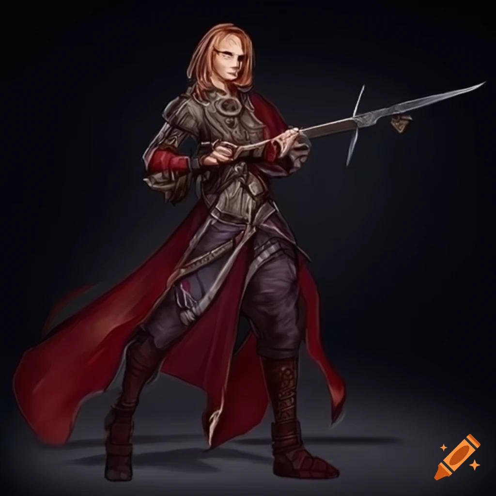 Rebellious rogue with a sword on Craiyon