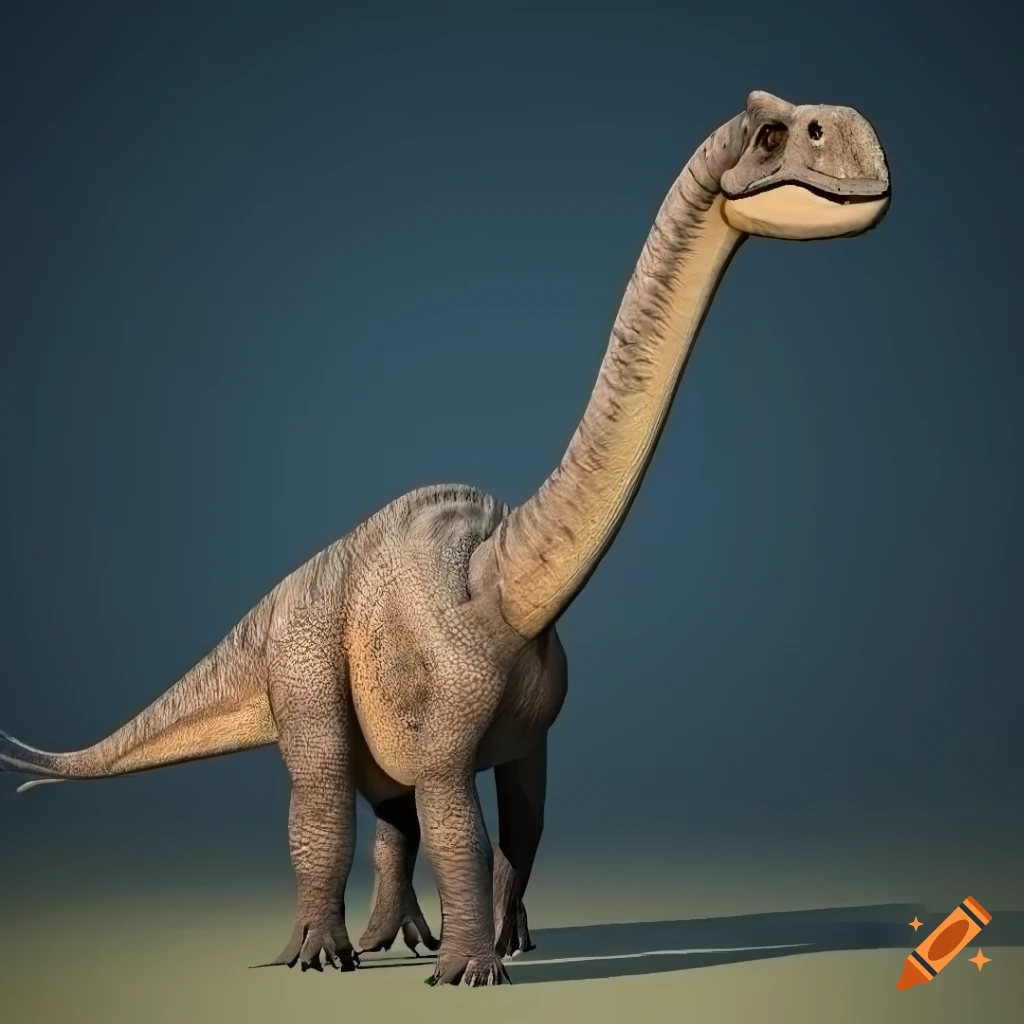 Hefty Hadrosaurus dinosaur with motley lizard-like pattern in ...