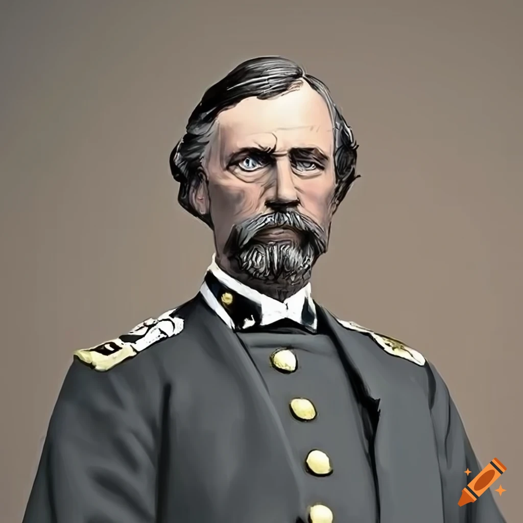 Portrait of famous civil war general beauregard on Craiyon