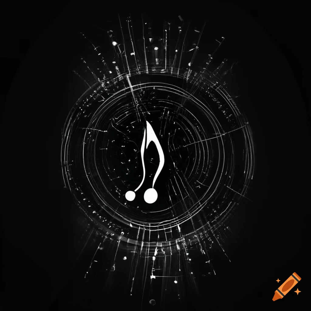 Abstract black and white background for electro music on Craiyon