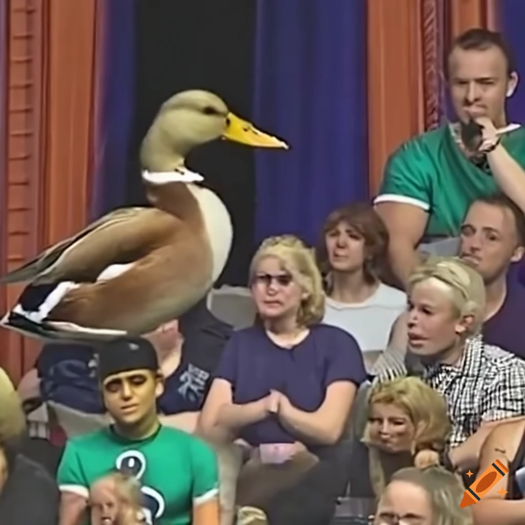 Mallard ducks performing comedy on world stage on Craiyon