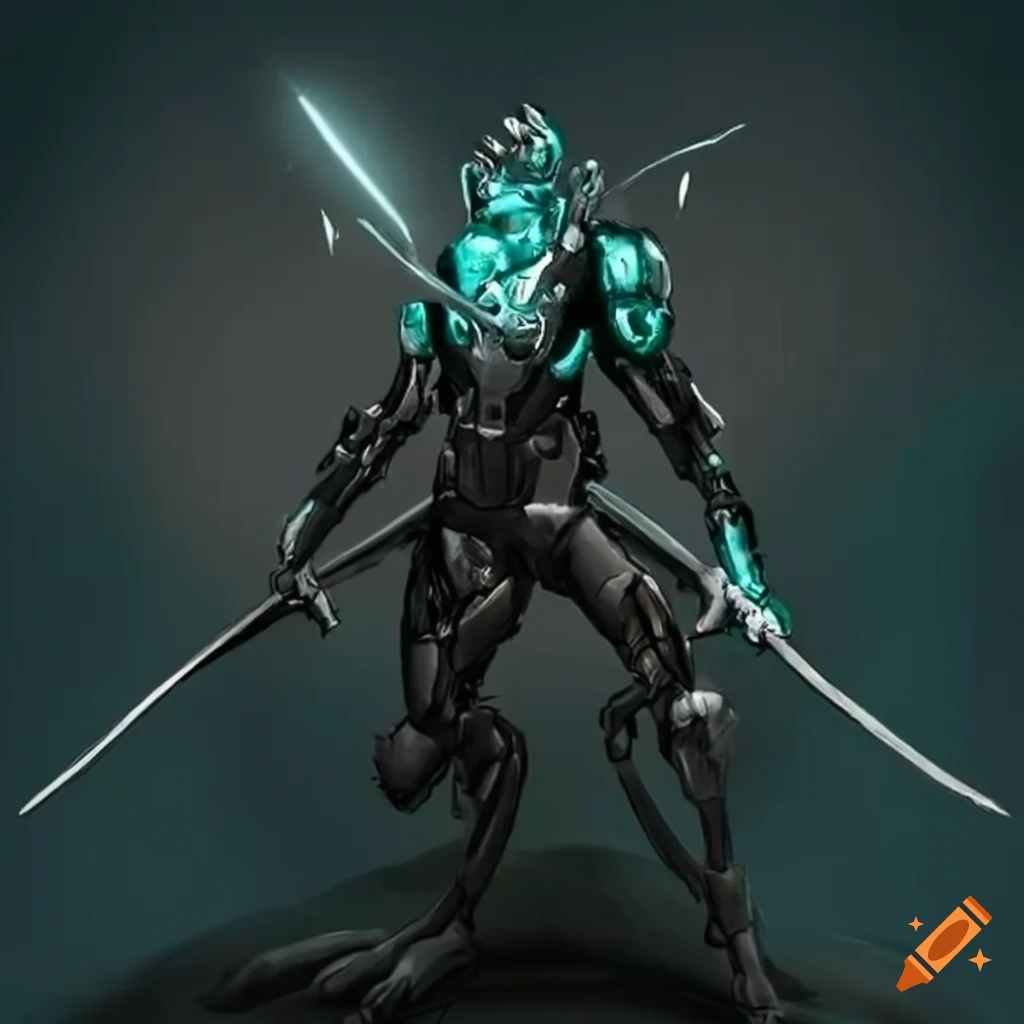 Cyborg mantis with weapons in a hunter-based setting on Craiyon