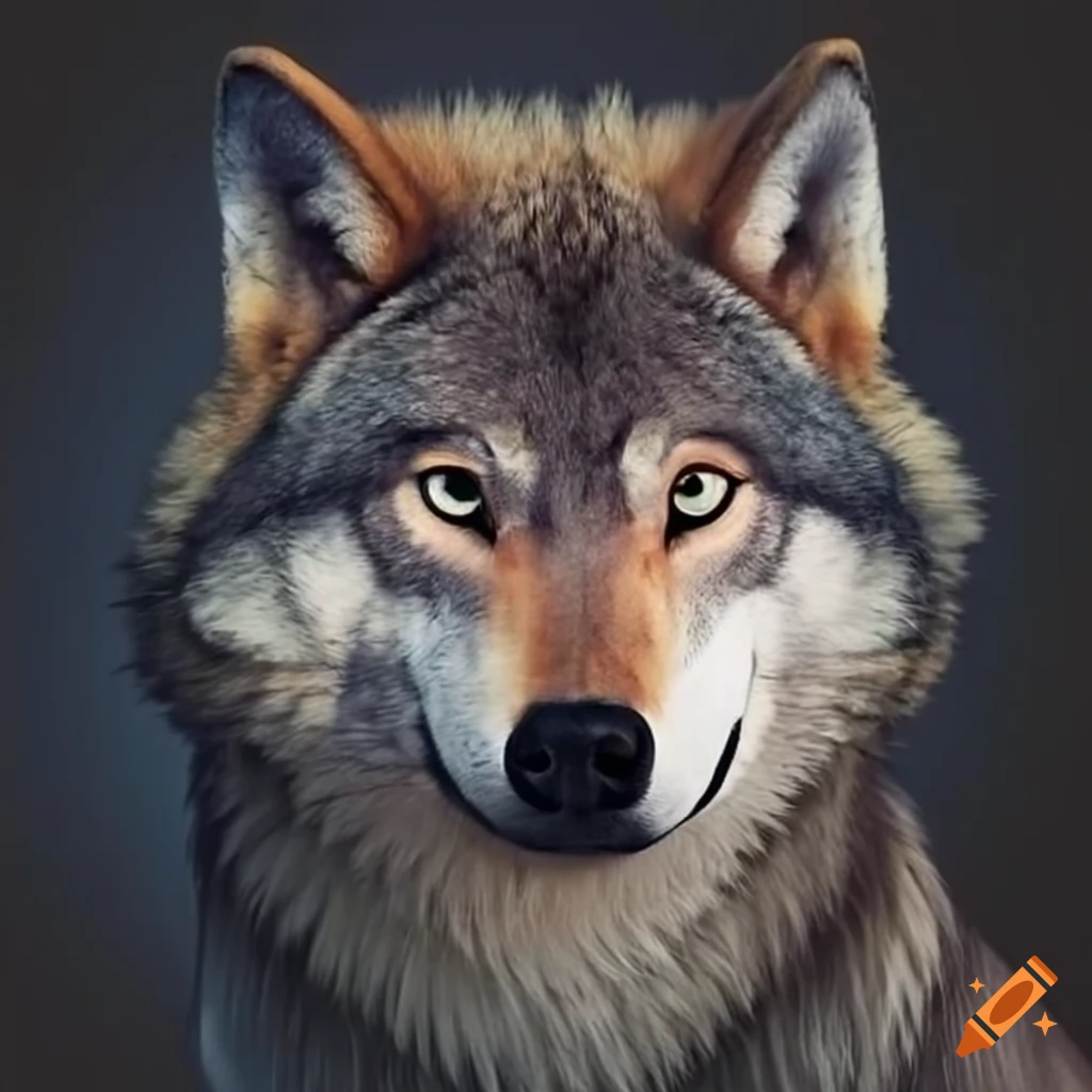 Wolf taking a selfie on Craiyon