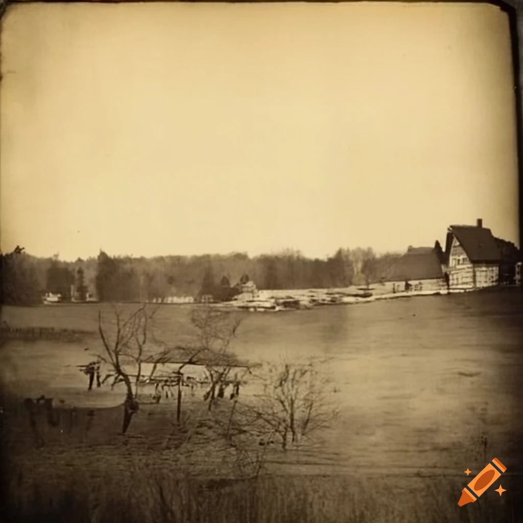 Vintage photograph of wisconsin countryside in the 1840s on Craiyon