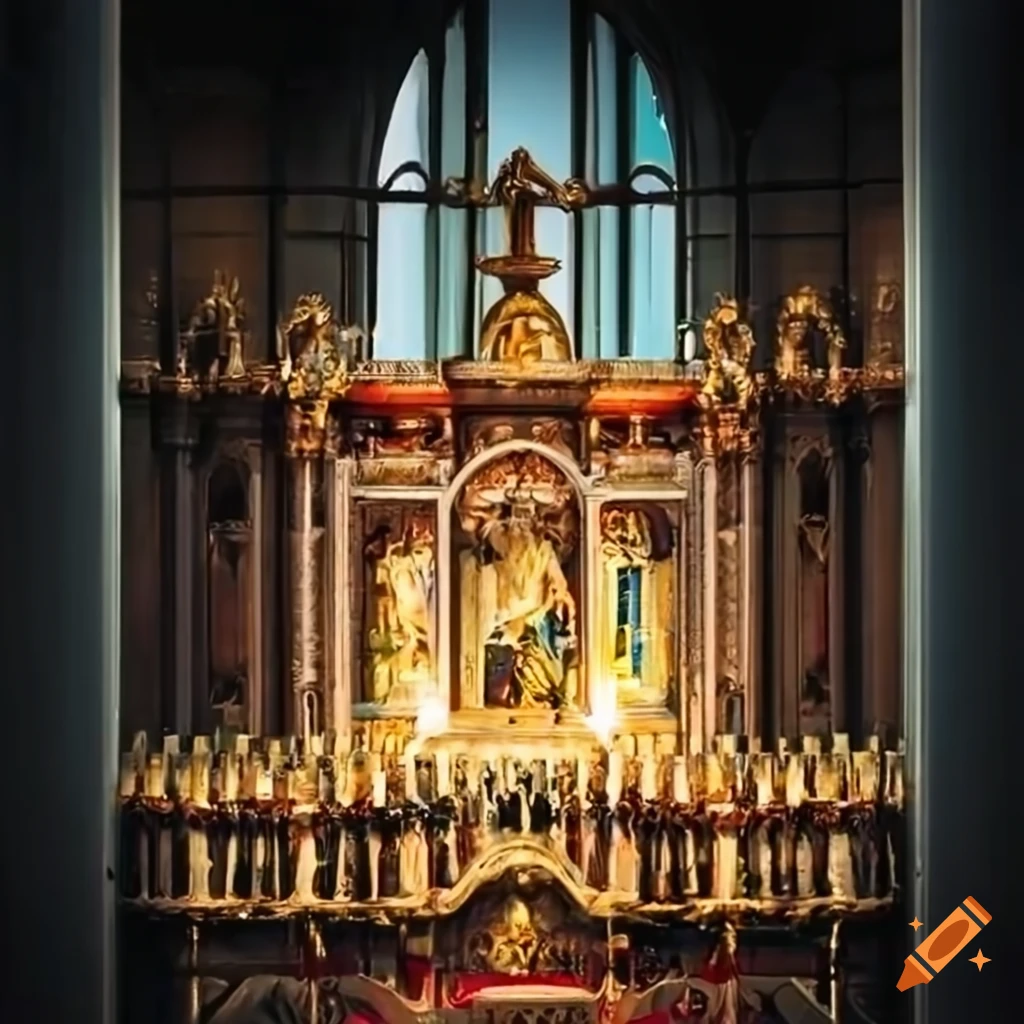 Holy beer can altar on Craiyon