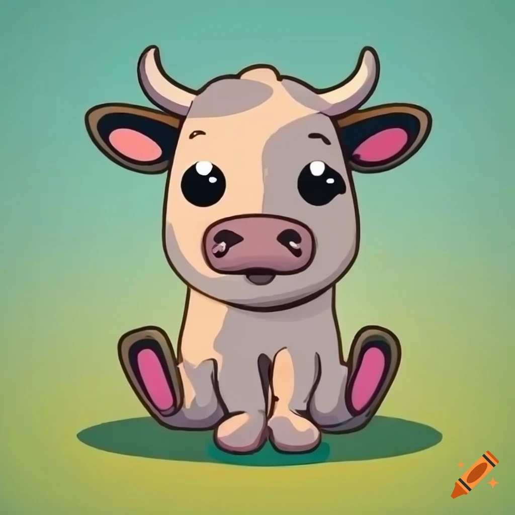 Cow sitting with a dog on Craiyon