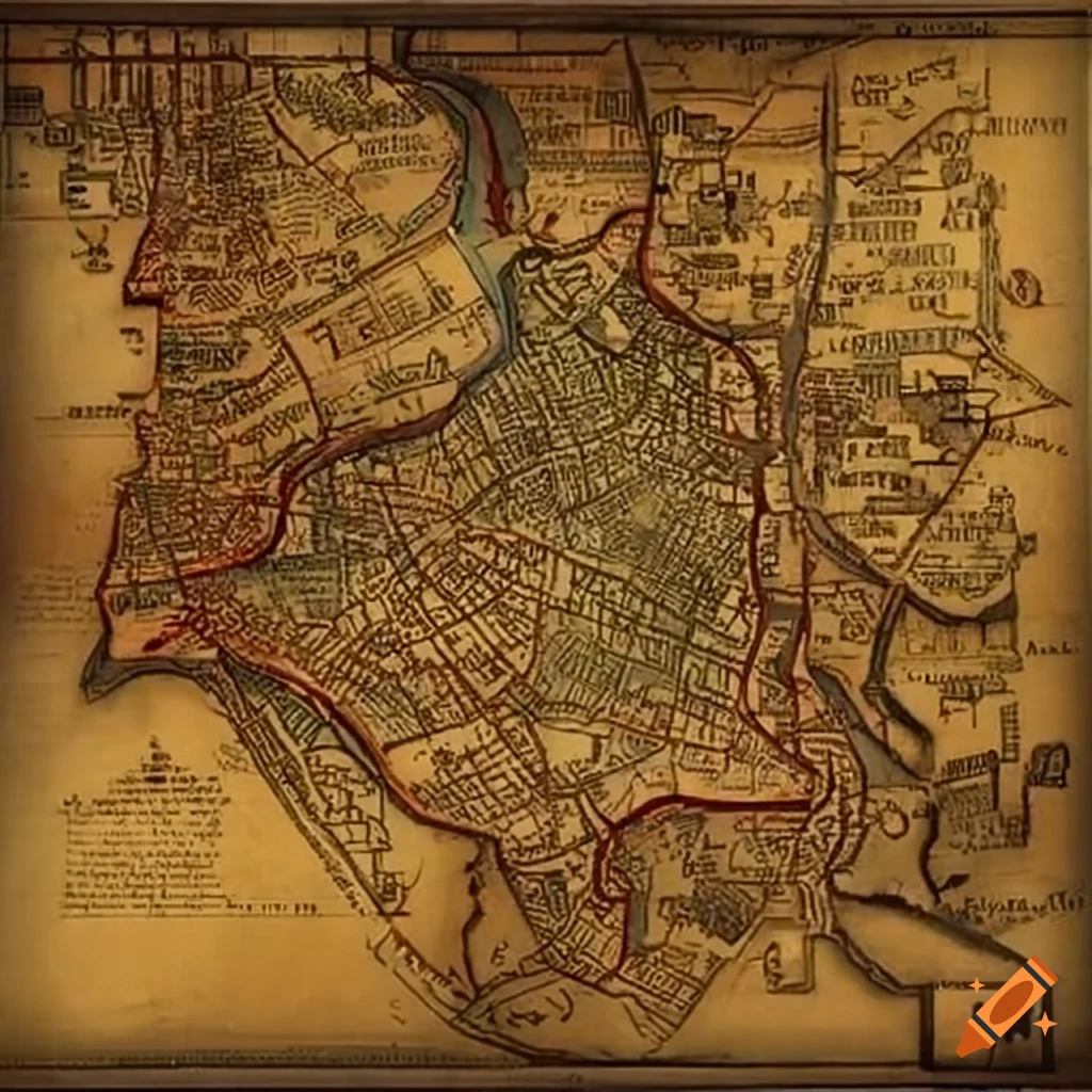 Ww1 city map on Craiyon