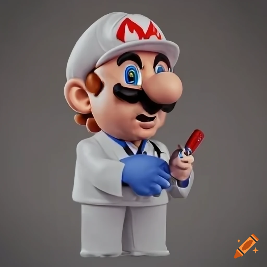 Dr. mario holding a pill in the nes game dr. mario on Craiyon