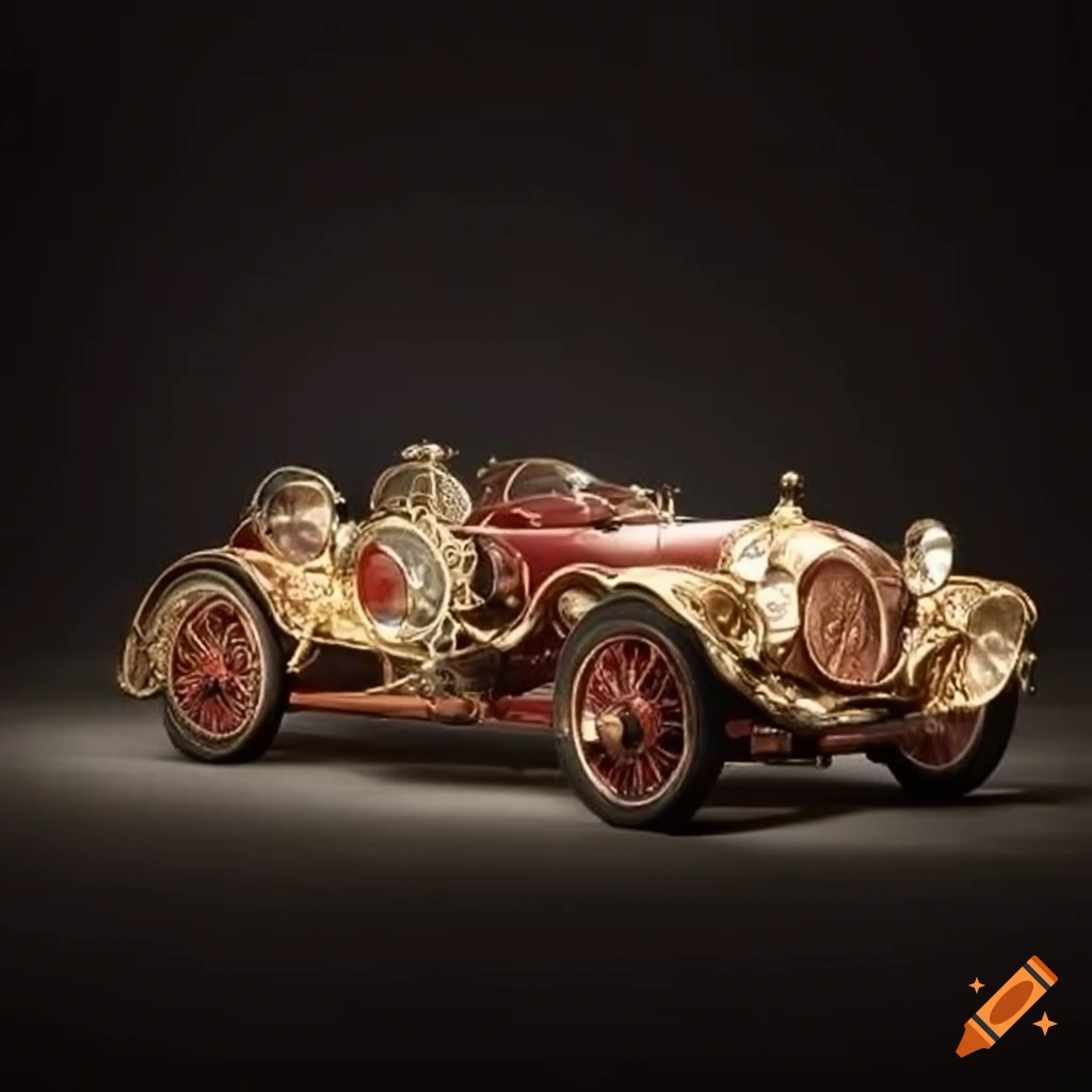 French rococo sports car from the 18th century on Craiyon