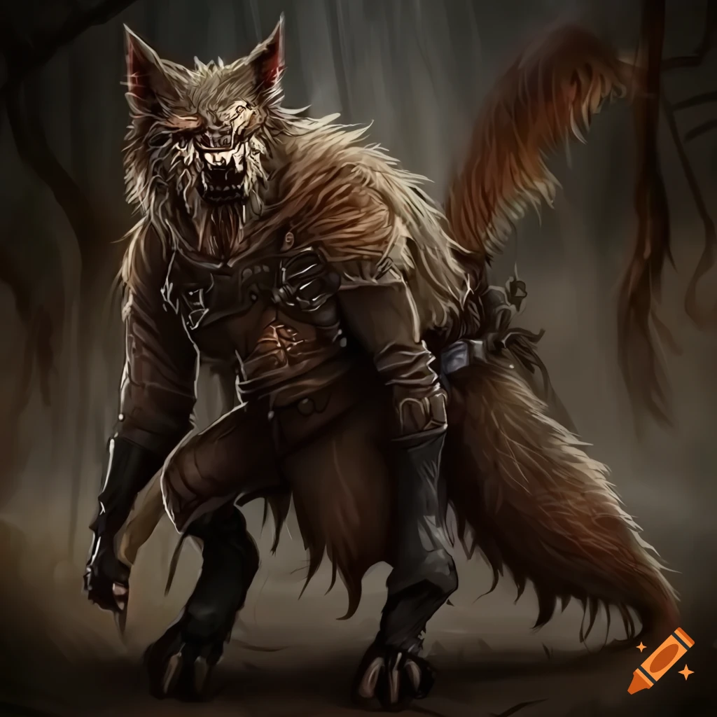 Fantasy werewolf rogue on Craiyon