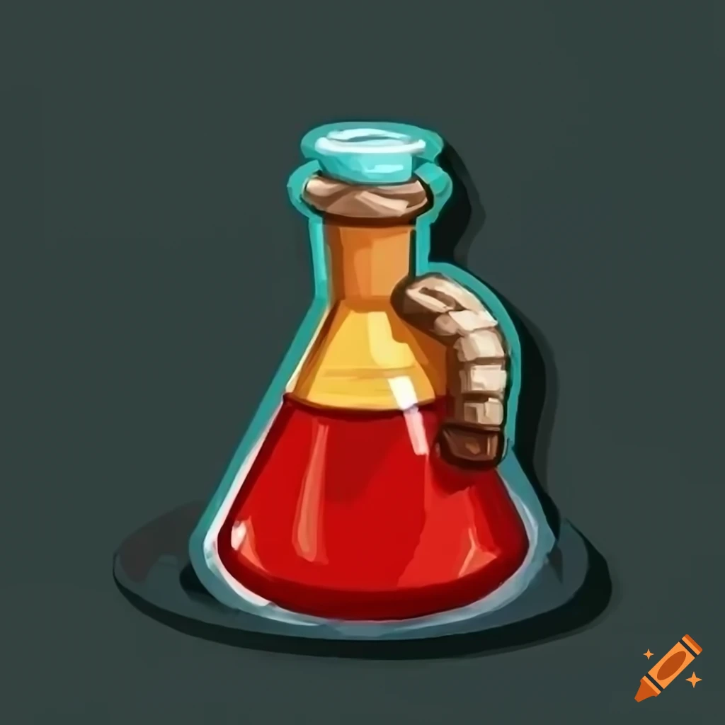 Health potion medieval icon in warcraft 3 style on Craiyon