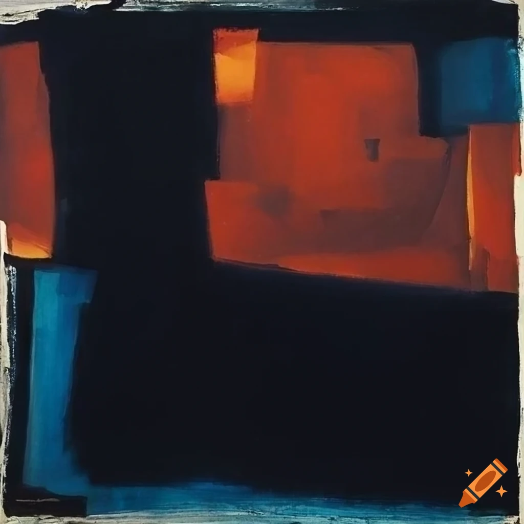 Abstract collage nocturne by nicolas de stael on Craiyon