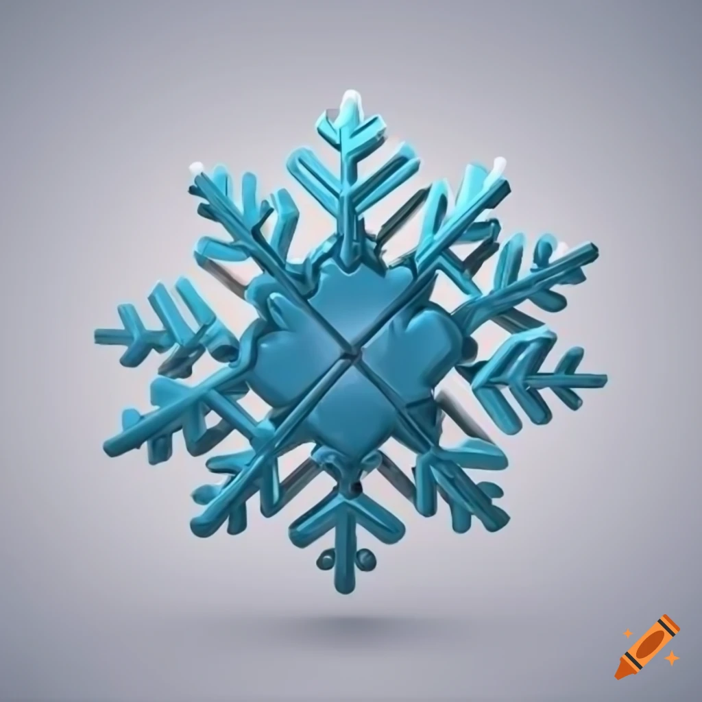 Snowflake game icon with studio lighting on white background on Craiyon