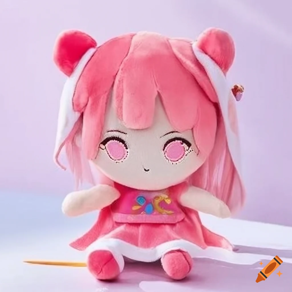Cute magical girl plush toy, talks and sings, about 40cm tall on Craiyon