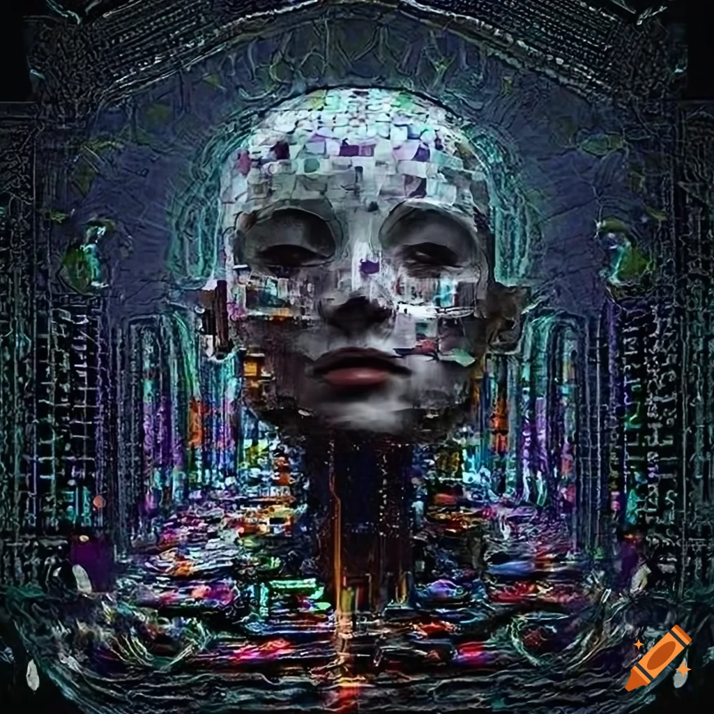 Digital art of machine learning data correction on Craiyon