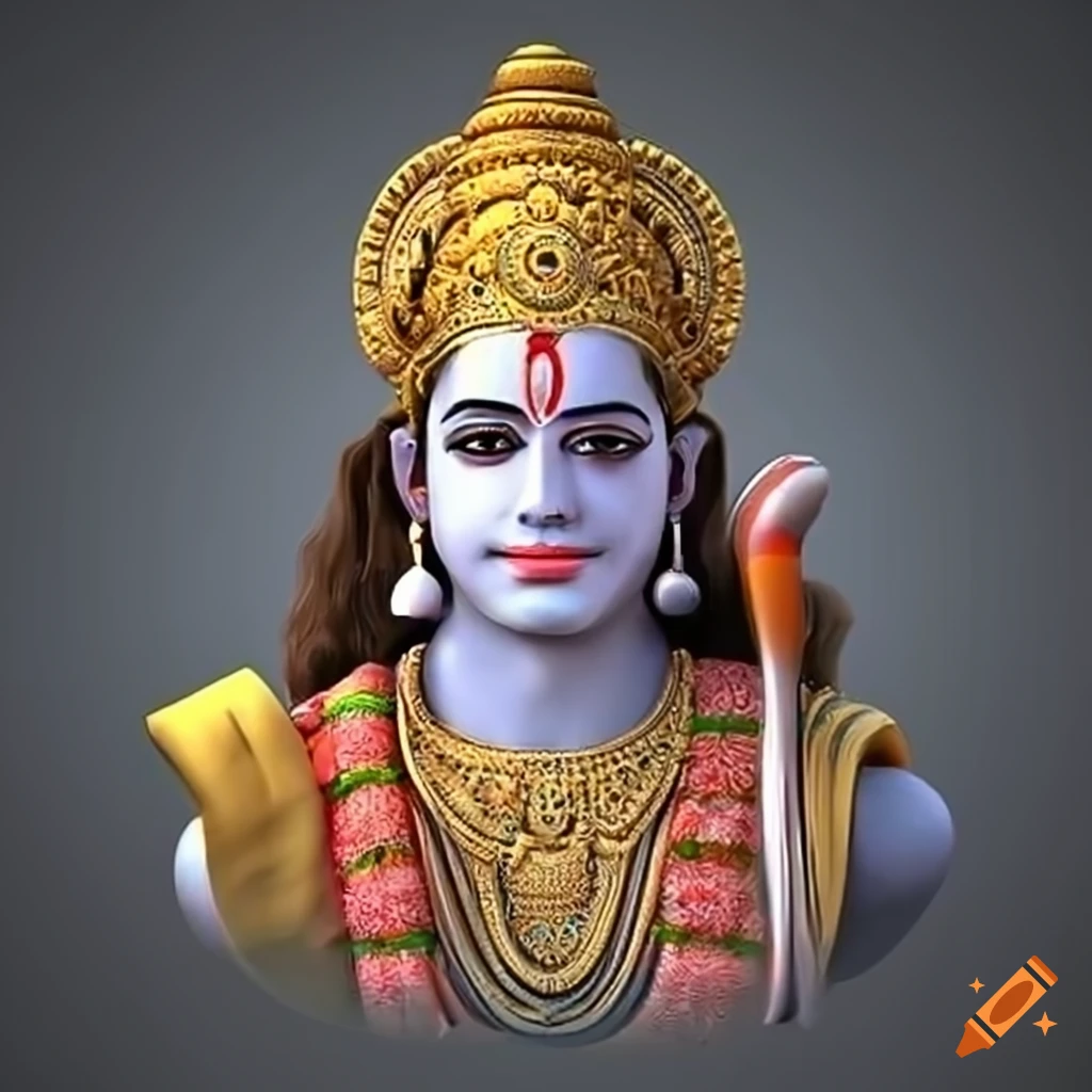 3d image of lord ram on Craiyon