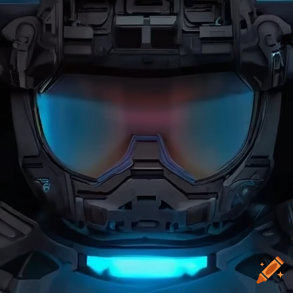 Sci fi helmet visor hud overlay on Craiyon