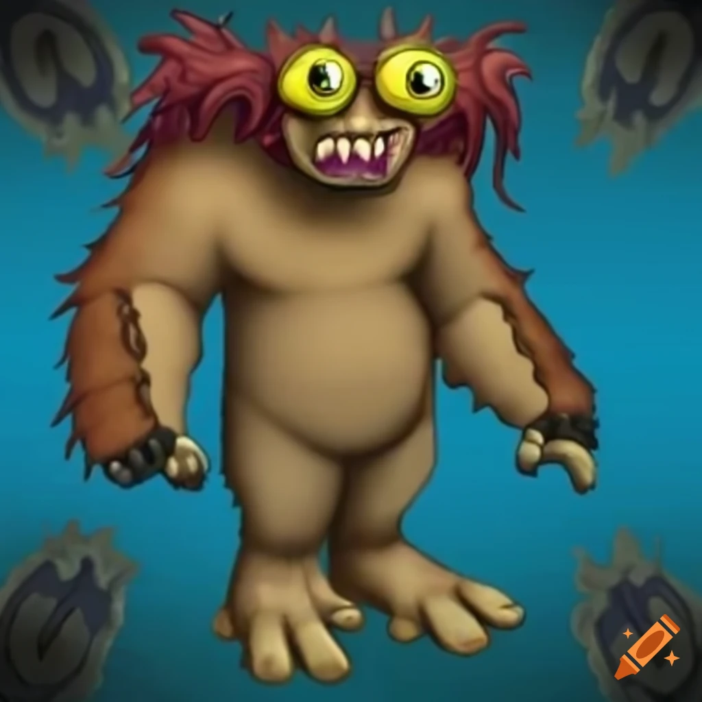 Island with monsters from My Singing Monsters game on Craiyon