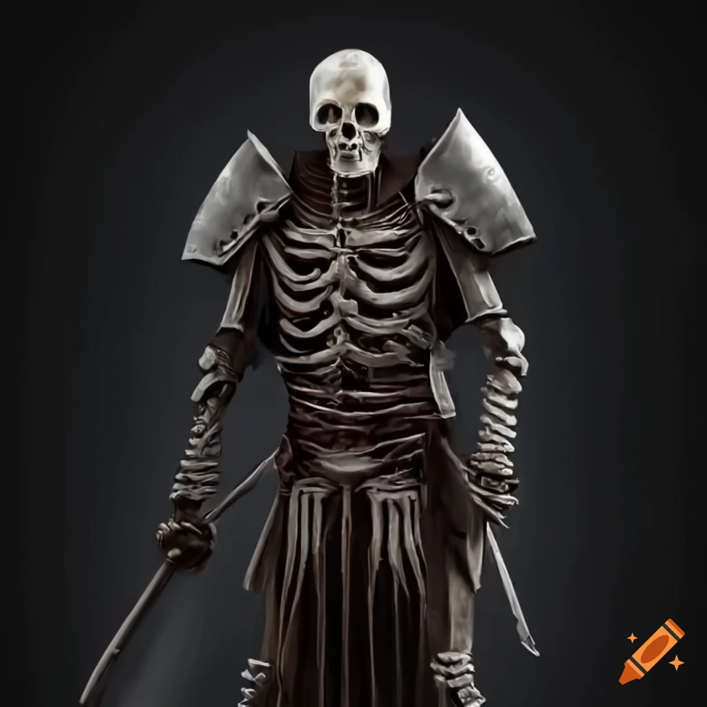 Skeleton guard on Craiyon