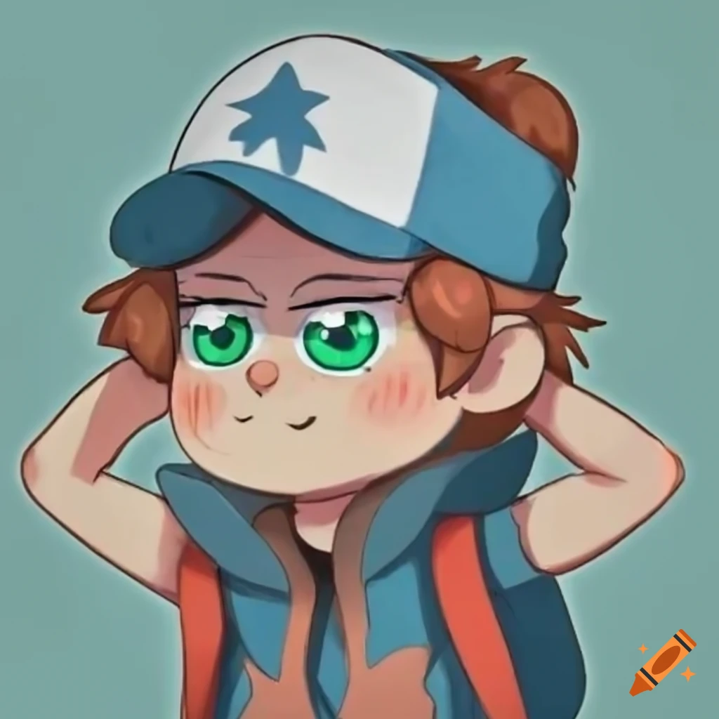 Chibi anime style of dipper pines character on Craiyon