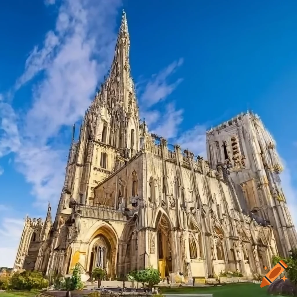 Epic cathedral with gothic architecture on Craiyon
