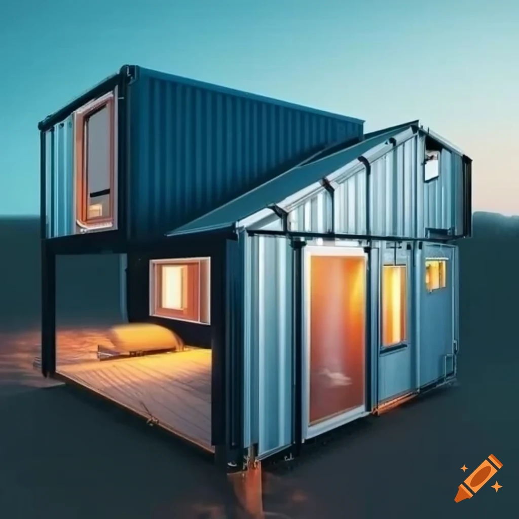 Sleek modern tiny house made from three recycled shipping containers on ...