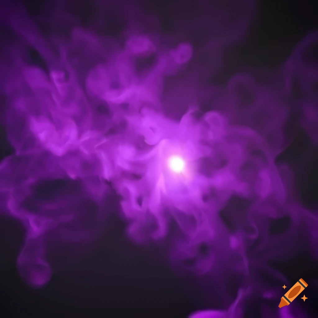Purple smoke in space at 3000x3000 resolution on Craiyon