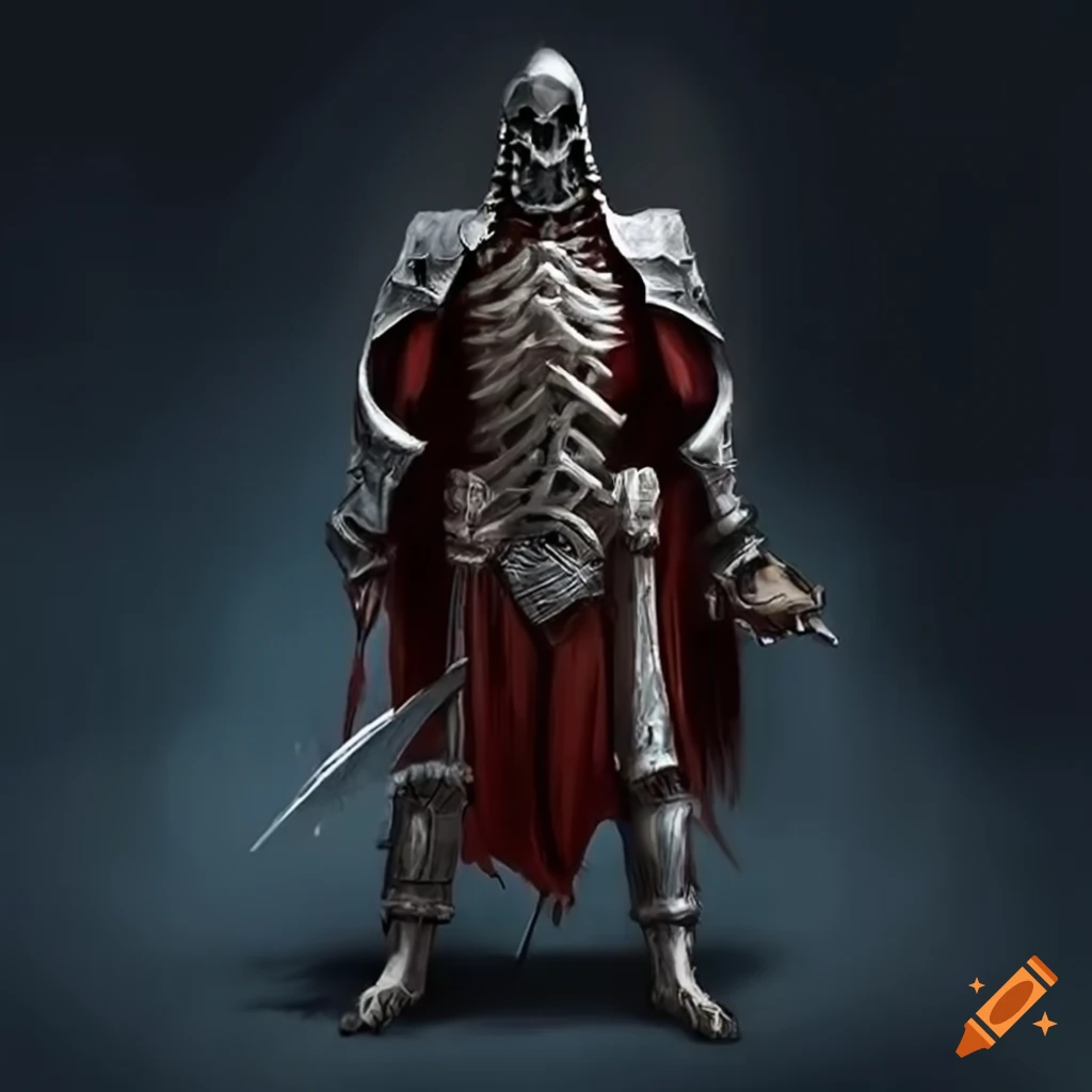 Skeleton guard on Craiyon