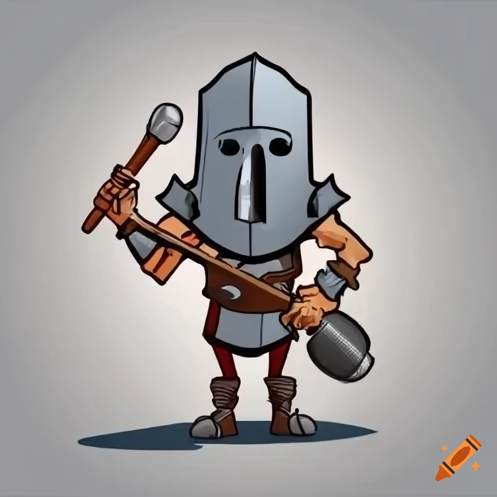 Cartoon executioner with a microphone on Craiyon