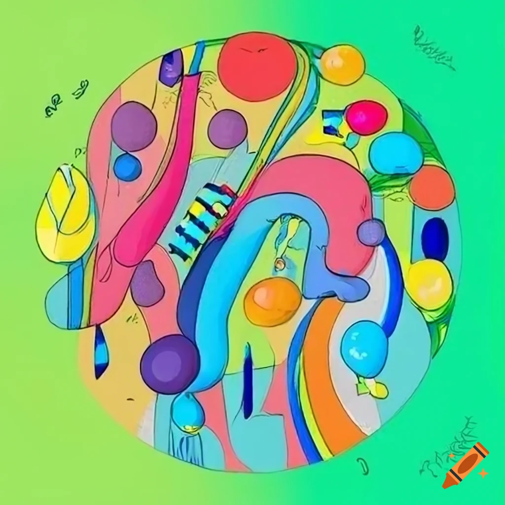 Quirky and imaginative blue-skinned illustrators brainstorming design ...