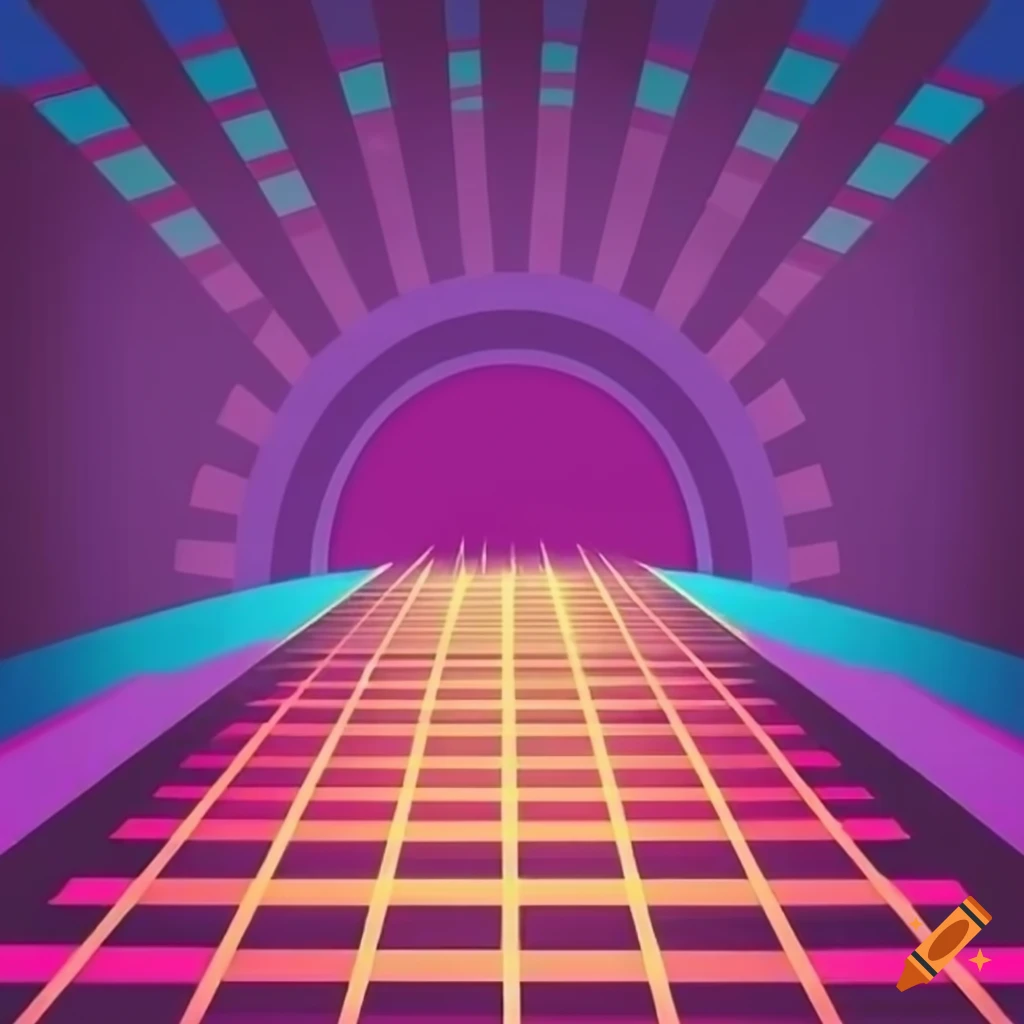 Background with 80s style on Craiyon