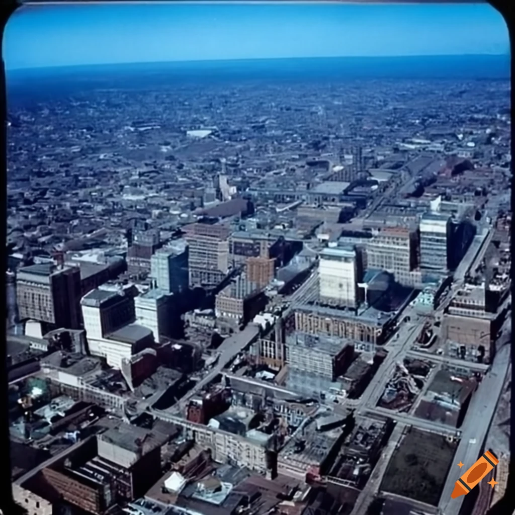Aerial view of downtown madison, wisconsin in 1985 on Craiyon